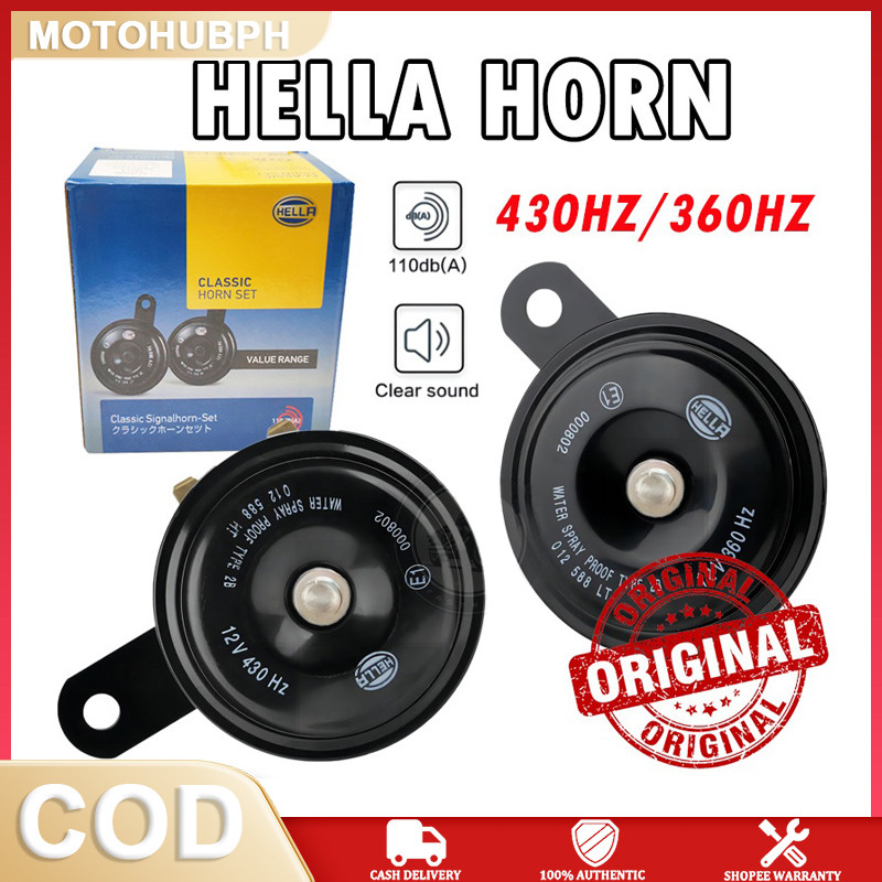 （COD）HELLA Super Loud Horn 111dB 12V 360Hz & 430Hz - Waterproof ...