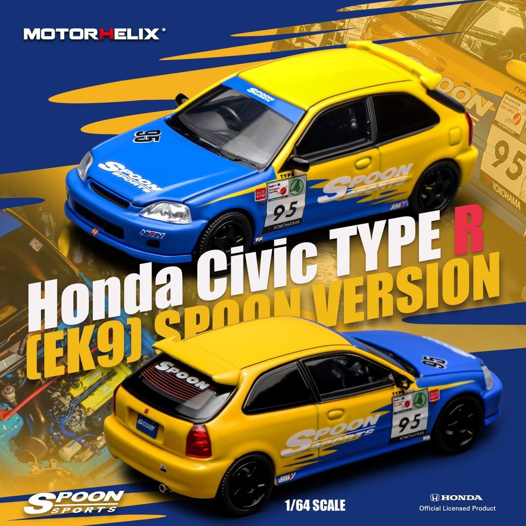 Motorhelix-MH 1/64 Honda Civic Type R (EK9) Spoon Limited Edition ...
