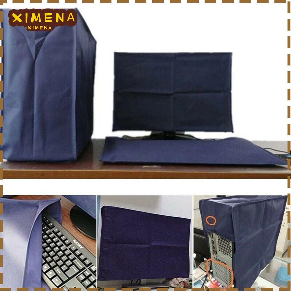 XIMENA 3PCS Desktop Computer Dust Cover, Moisture-proof Blue LCD Screen ...