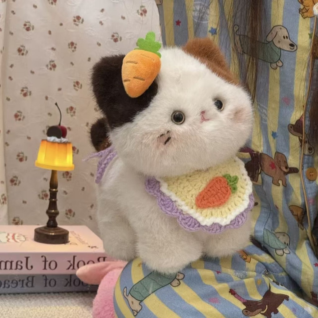 Preferred Cute Cat Plush Doll Sanhua Cat Doll Female Sleeping ...