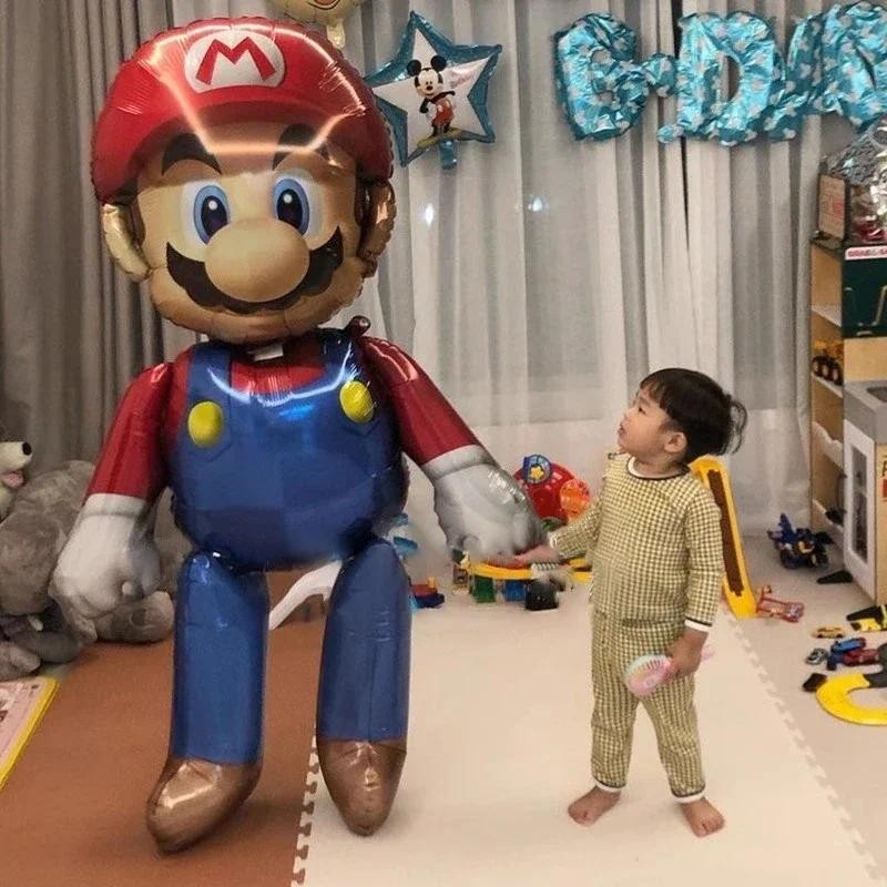 91x152cm Super Mario Balloon 3D Mario Character Children's Party ...