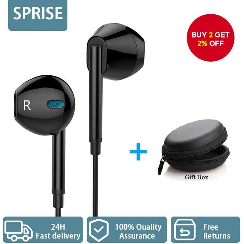 SPRISE M15 Noise Canceling Wired Earphone With Mic Metal Stereo Bass In ...