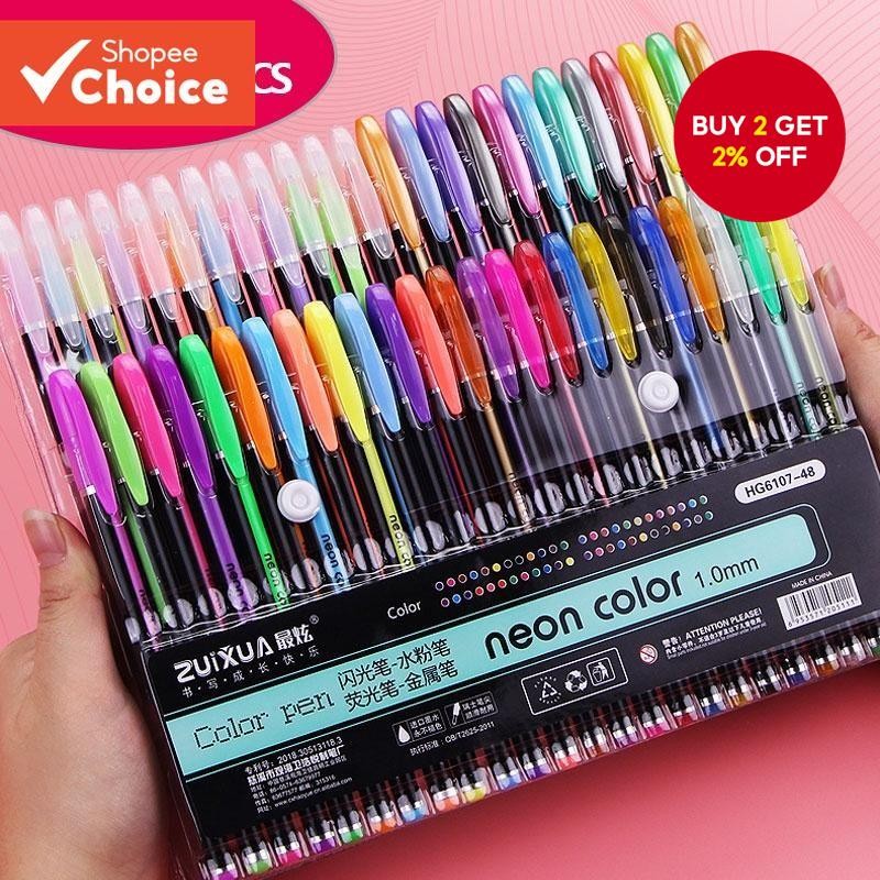 12/24/48 Pack Colored Gel Pens - 1.0mm Journaling Pens for Scrapbooking ...