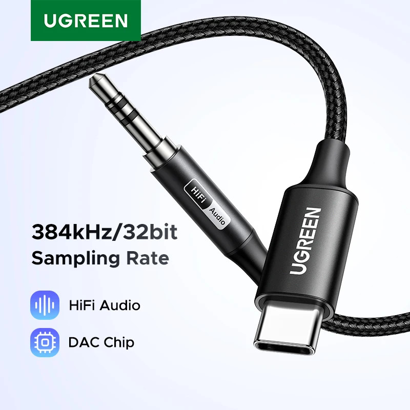 UGREEN DAC USB-C to 3.5mm Adapter Type C 3.5 mm Headphone Male Jack ...