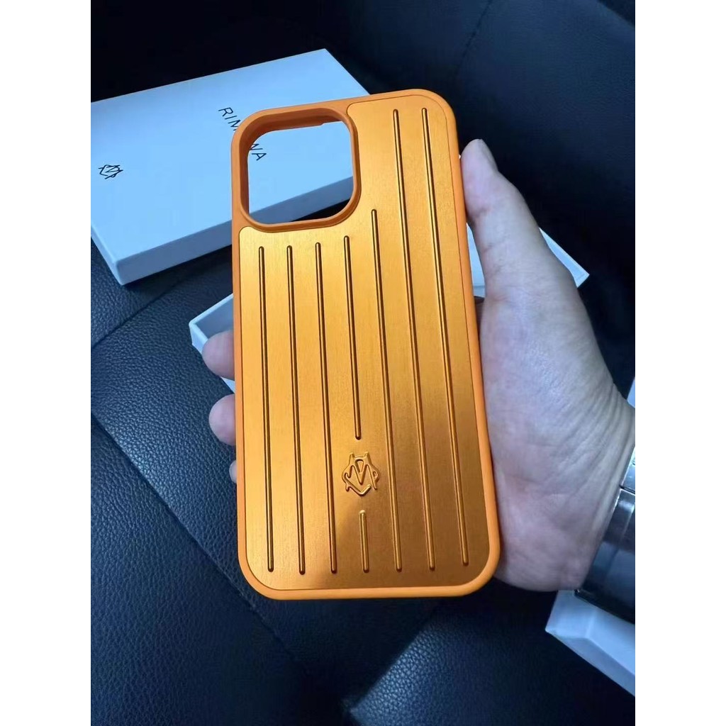 orange Rimowa style iPhone case for iPhone16pro Max 16pro 16 15pro Max 15pro 15 14pro Max 14pro ...
