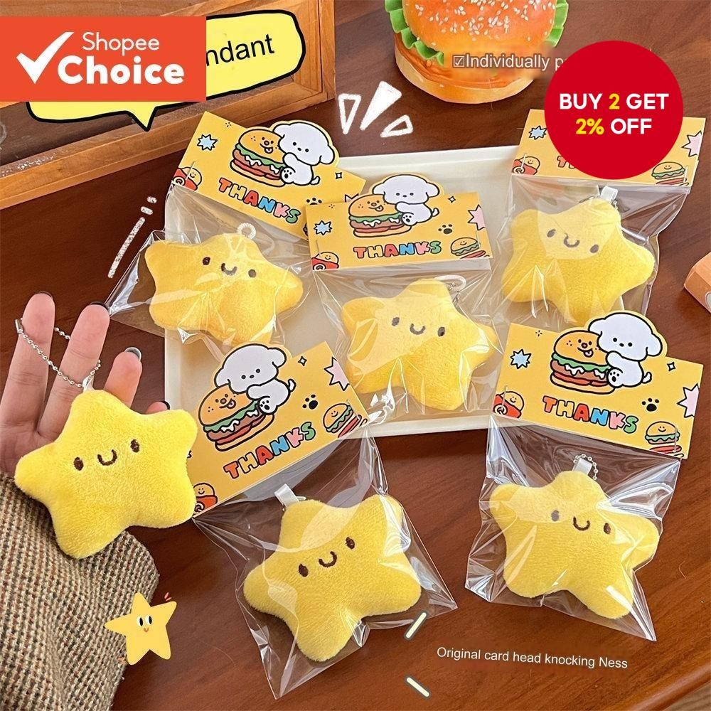 Cute Girl Plush Star Doll Pendant Squeak Doll Keychain Accessories ...