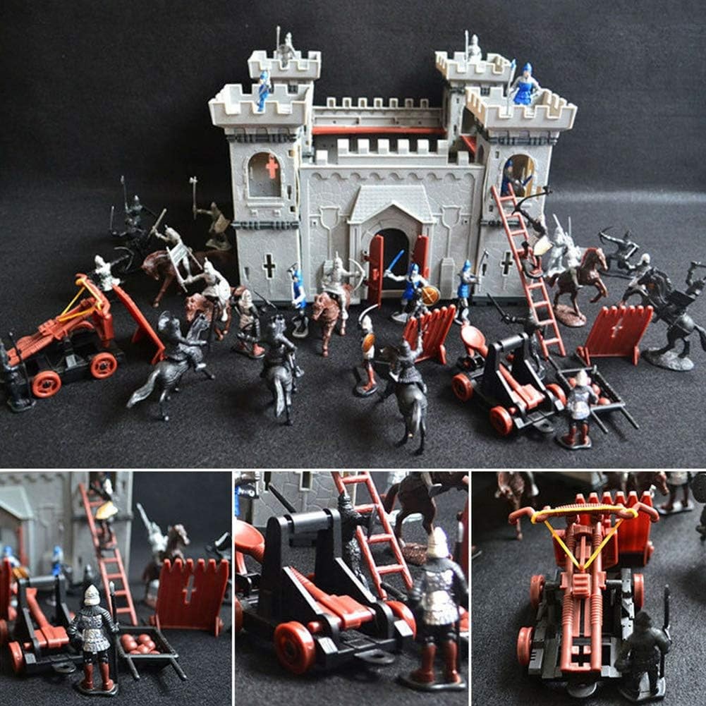 Medieval Castle Toy - Knights Soldiers Model Kit, DIY Assembled Castle ...