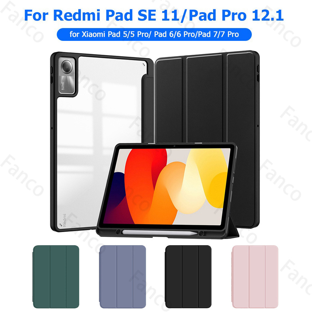 Shockproof Case for Redmi Pad SE 11/Pad Pro 12.1 TPU with Auto Power On ...