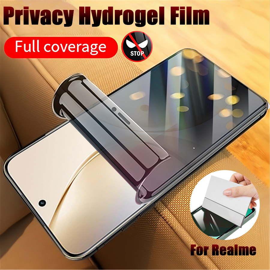 Anti Spy Privacy Hydrogel Film for Realme 14 13 12 11 10 5G 9 8 7 6 5 3 ...