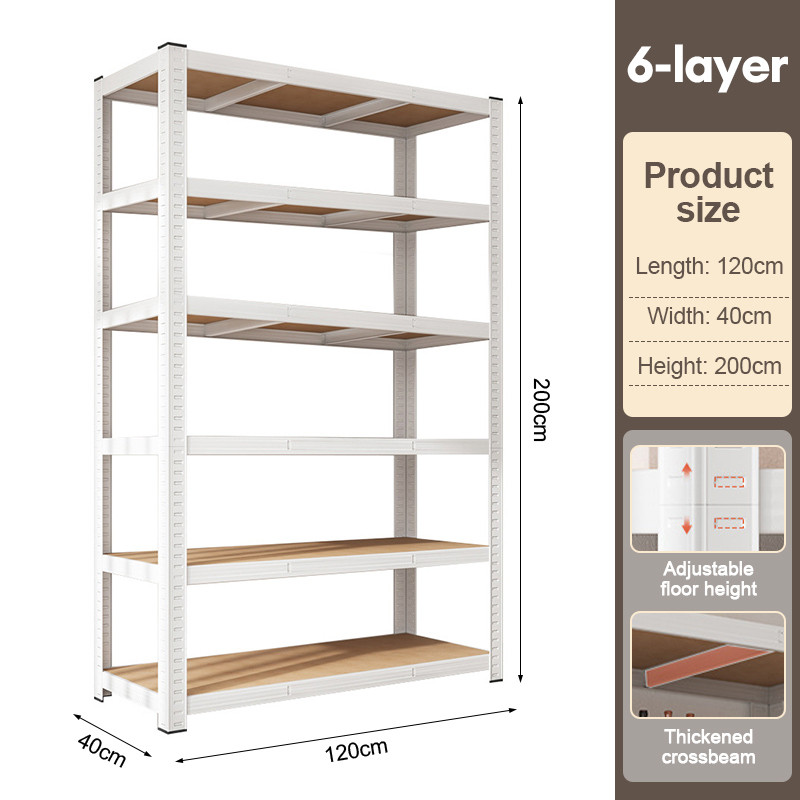 6Layer Metal Rack organizer layer Steel Rack Shelves Heavy Duty shelf ...