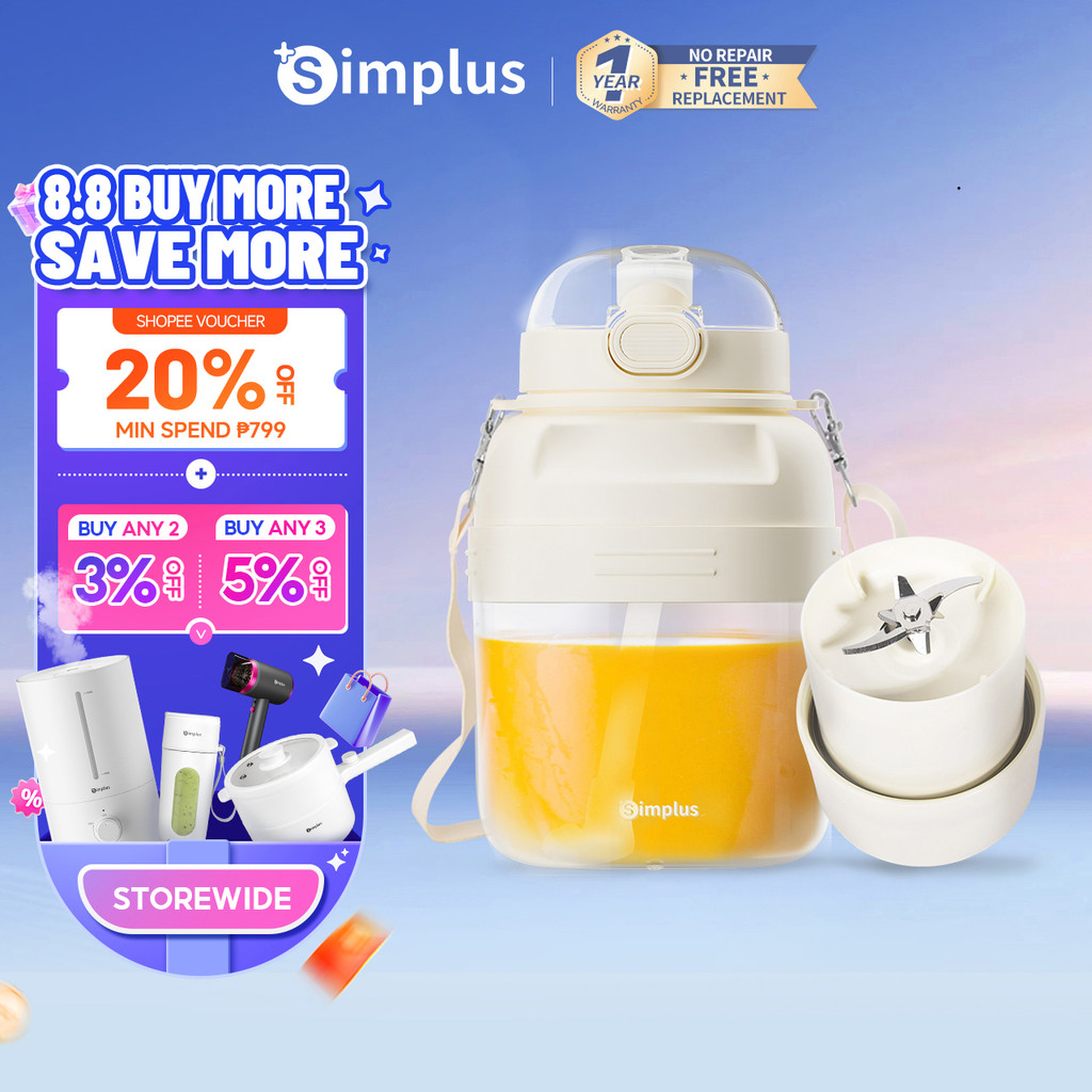 Simplus Blender Juicer 1000ML Bottle Blender USB Rechargeable for ...