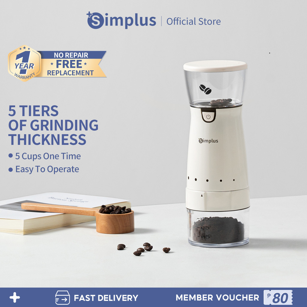 Simplus Electric Coffee Grinder USB Portable Wireless Coffee Bean ...