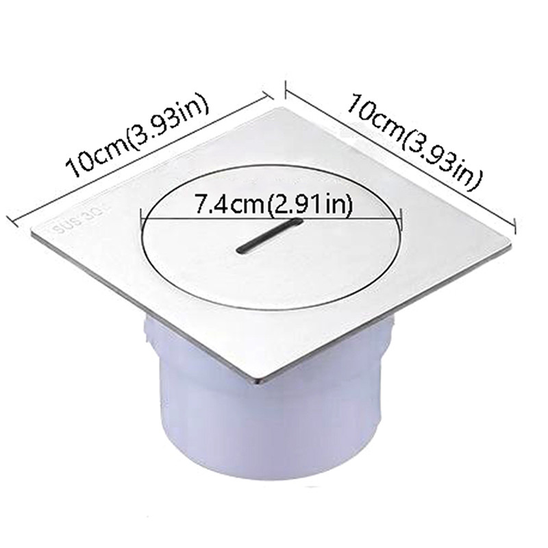 (Verdant) 304 Thickened Stainless Steel Cleanout Port Heavy Duty Ground ...