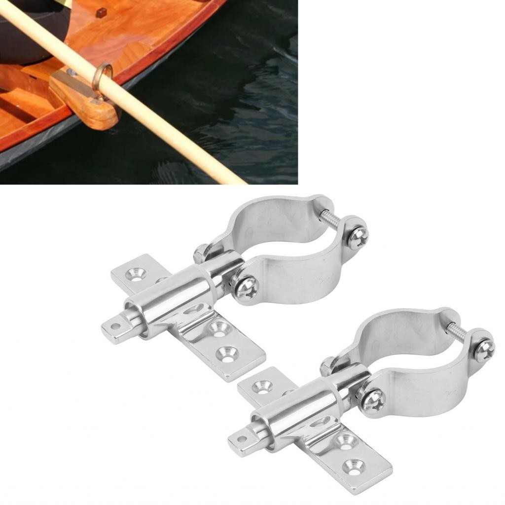 mingxiu-ph 2PCS Clamp On Rowlock Socket Stainless Steel Simple ...