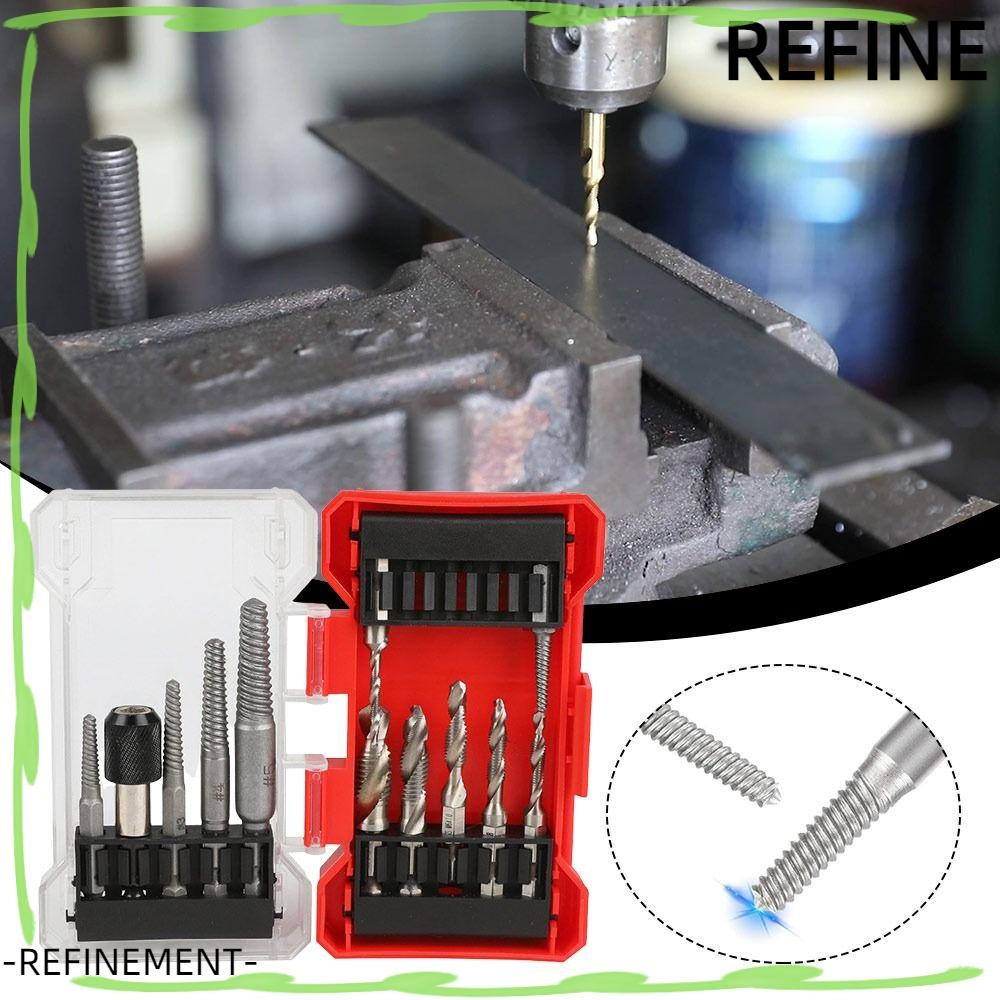 REFINEMENT 12Pcs/Set Taps Drill Bit Set, Hexagonal Shank Anti-slip HSS ...