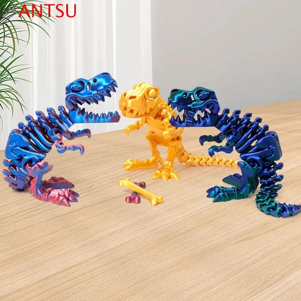 ANTSU 3D Printed Crystal Dinosaur, Crystal Big Mouth 3D Printed ...