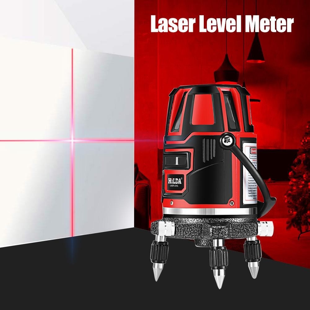 5 Line 6 points Red Beam Infrared Laser Level Meter Self-leveling Level ...
