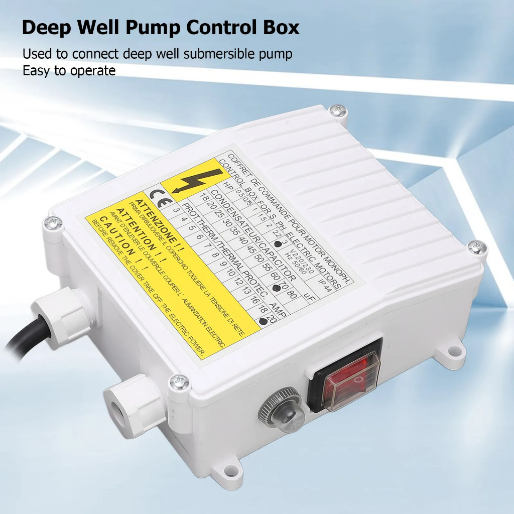 Single phase wiring control box for deep well submersible pump 220V 0 ...
