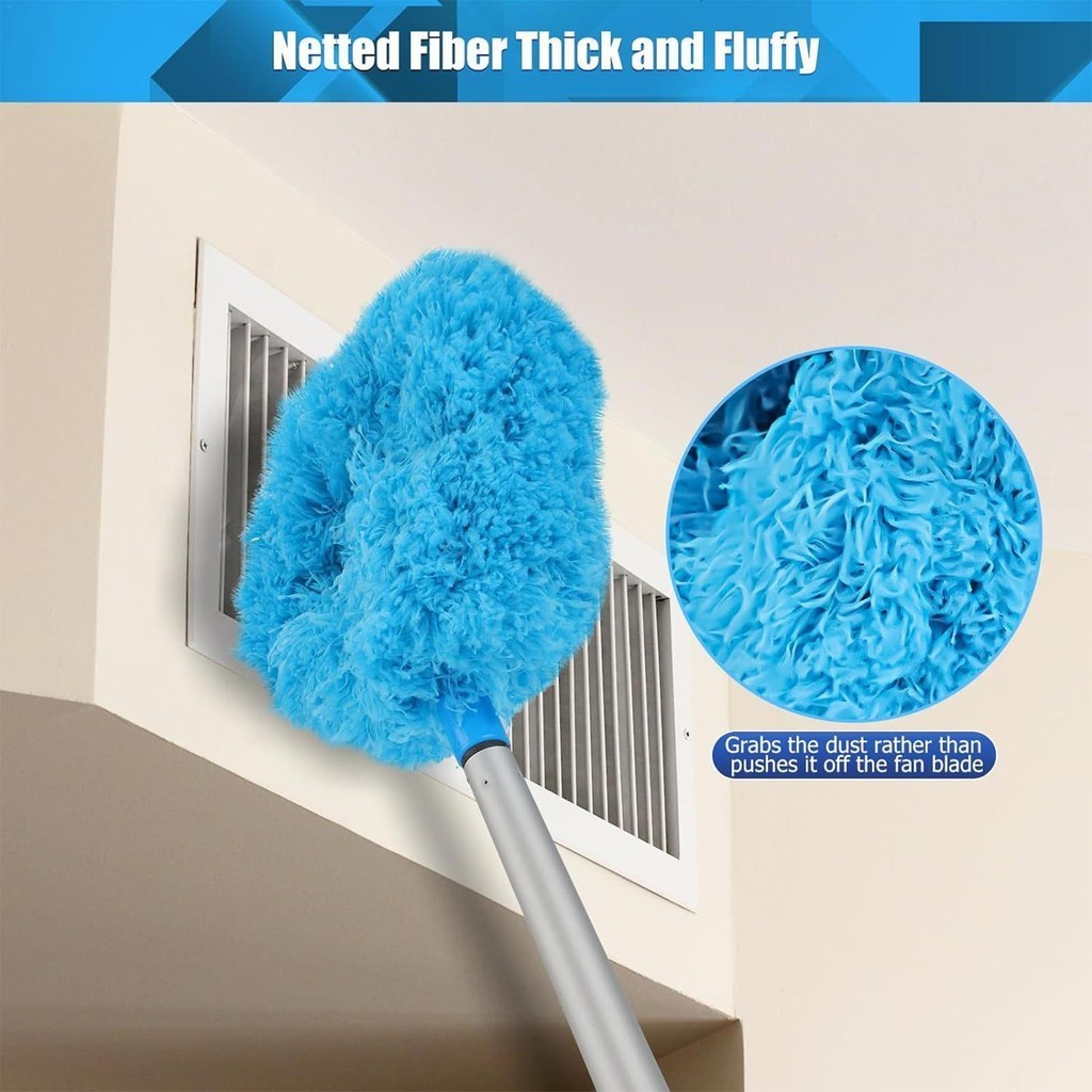 Ceiling Fan Duster Dust Cleaner Brush with Long Extension Handle ...