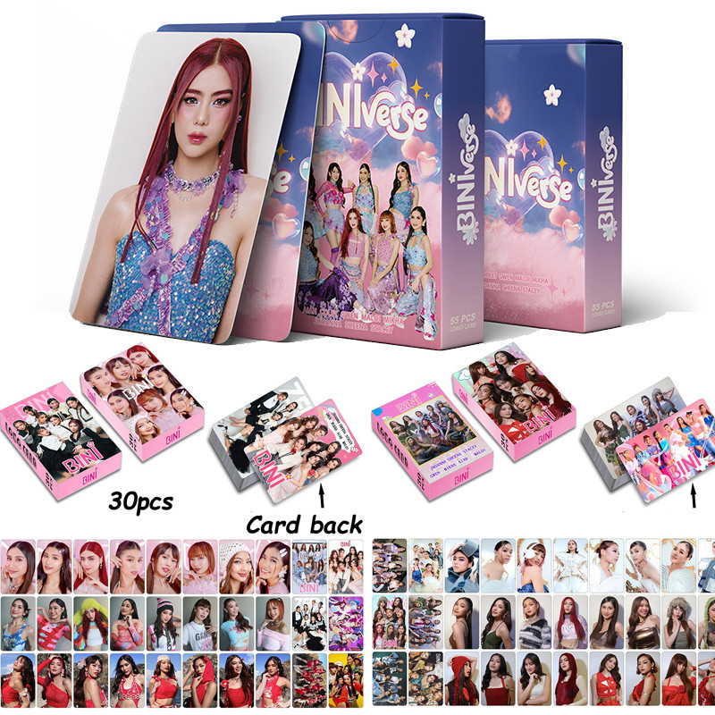 Jollibini BINI Photocards 55 Pcs/Box The Philippines Female Idol Group ...