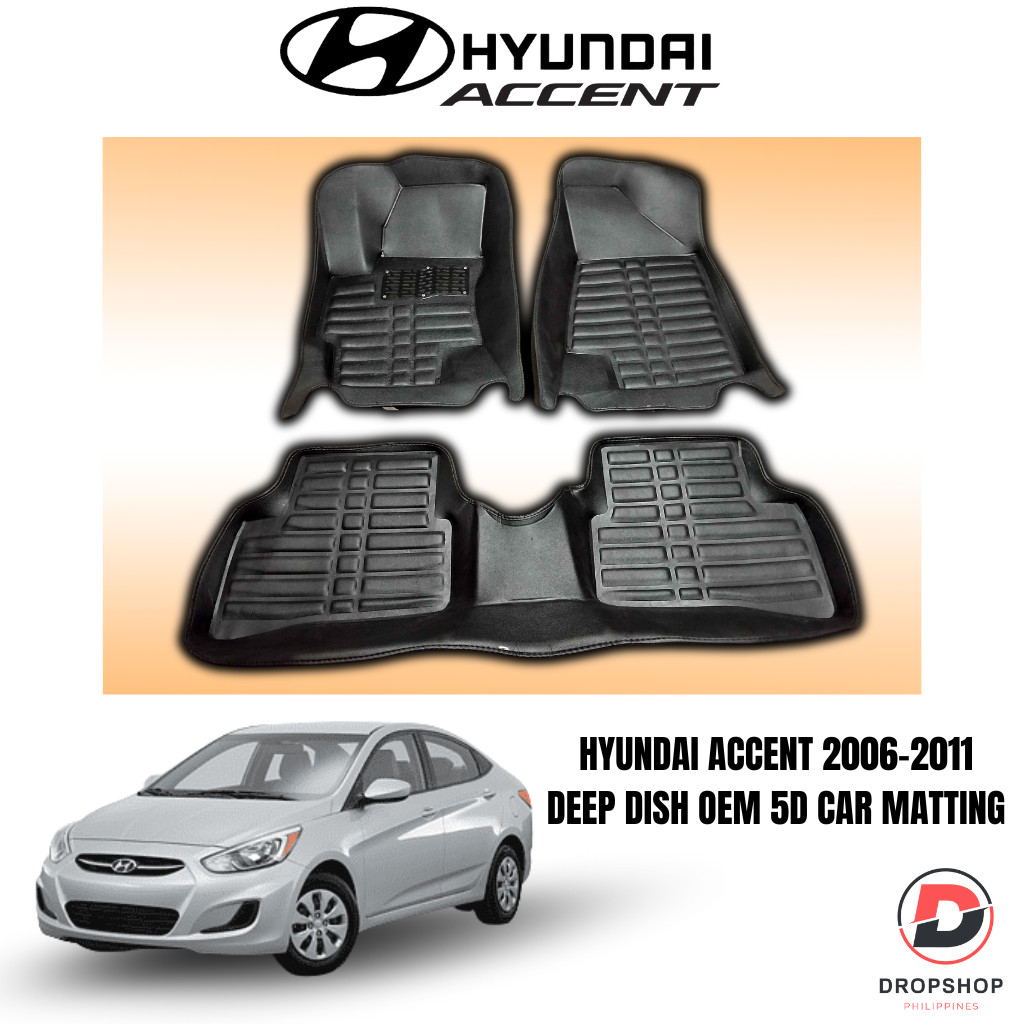 DP Deep Dish Car Matting 5D Mat - Hyundai Accent 2006-2011 - Durable ...