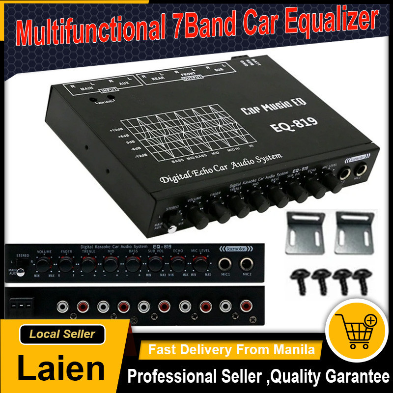 Multifunctional Equalizer Car Equalizer 7 Band Car Audio EQ-819 Tuning ...