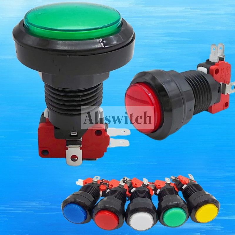 1 Piece PASS Button with 3Pin Micro Switch 24mm Game Machine ...