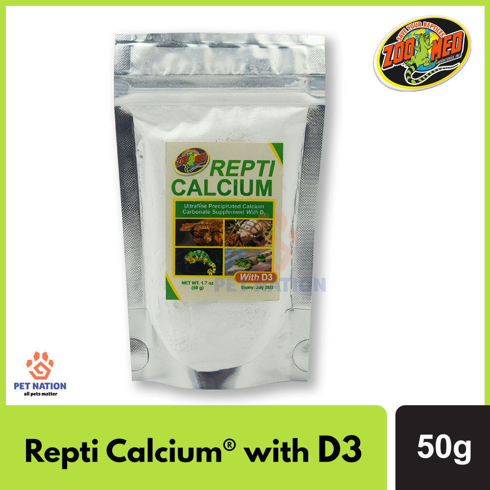 Zoo Med Repti Calcium w/D3 50g Reptical Zoomed Tortoise Calcium Reptile ...