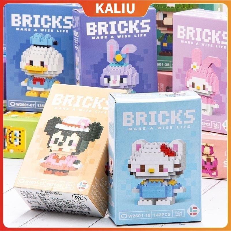 BRICKS TOYS Mini Building Block bricks Assembled Small Sanrio Particles ...