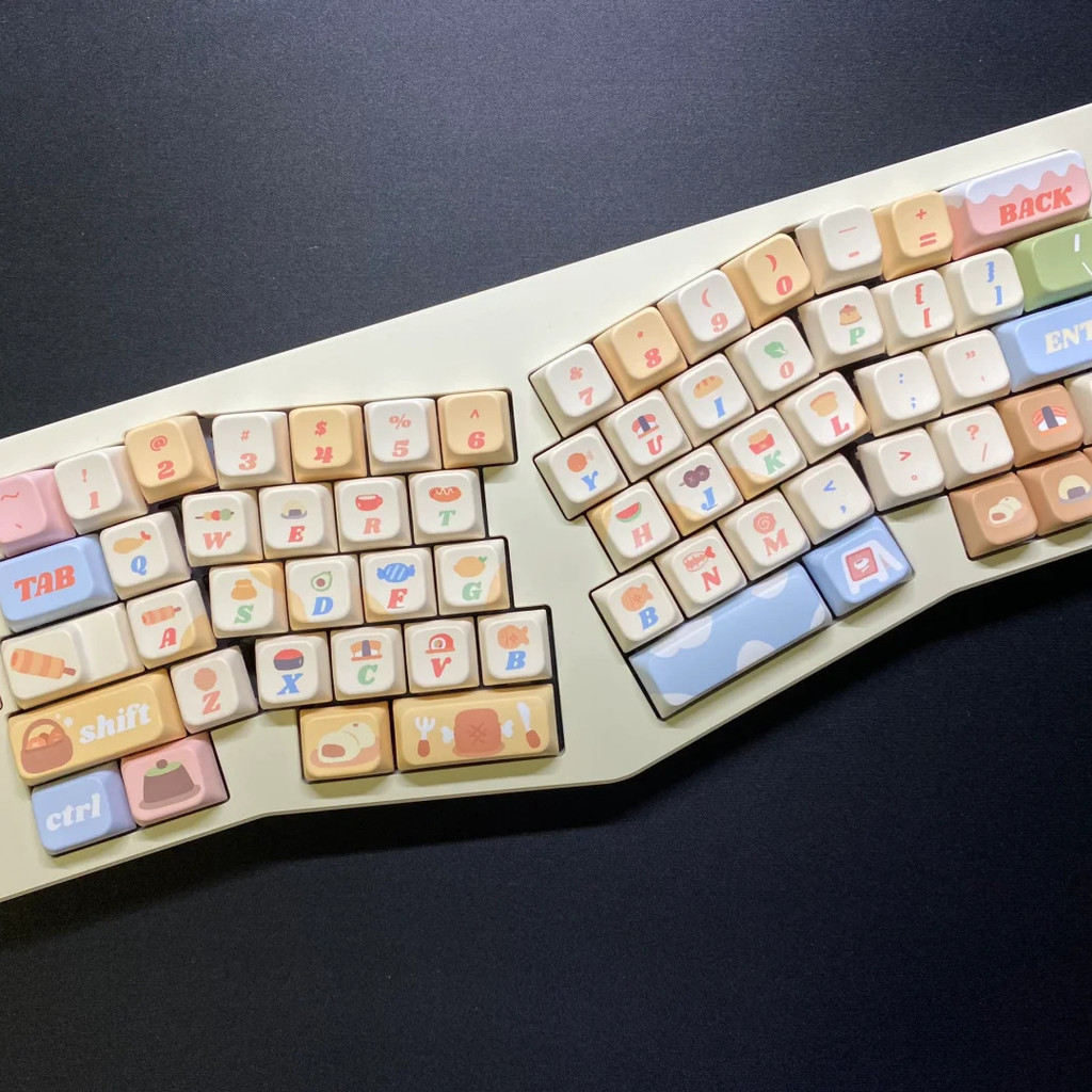 Sushi Cat Keycap XOA/FOA/MDA Profile 140 Keys PBT Five-sided Dye ...
