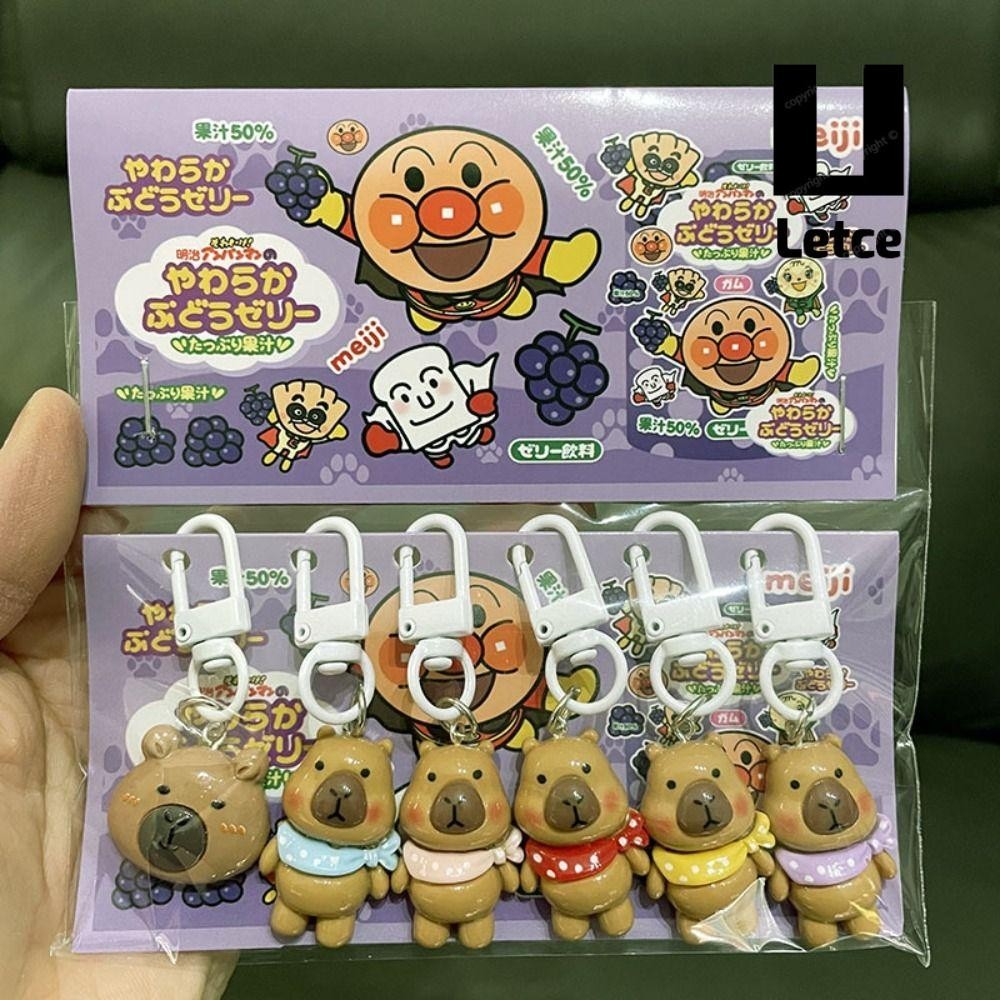 LETCE 6Pcs/set Labubu Keychain, Cinnamoroll Hello Kitty Sanrio Key ...