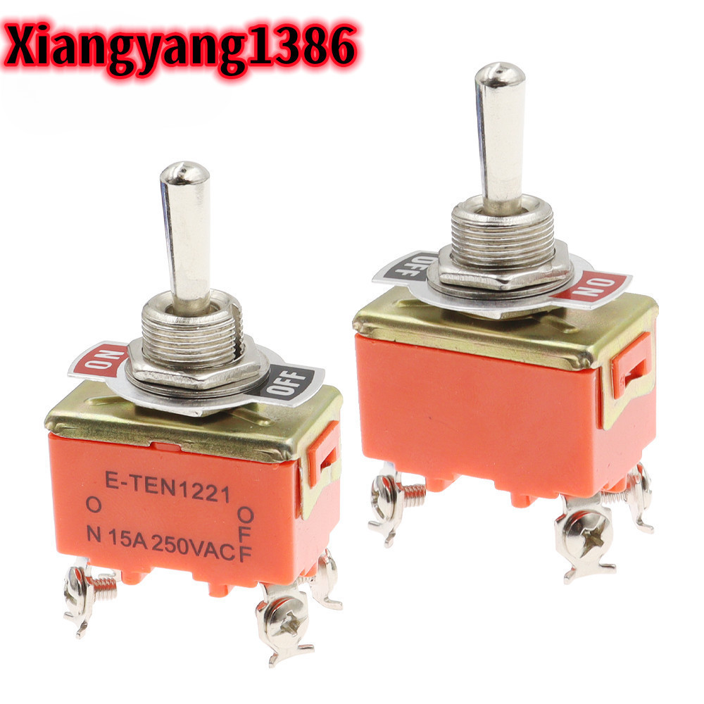 1PCS E-TEN1221 4 Pin SPST 4 Terminal ON-OFF 15A 250V Toggle Switch ...