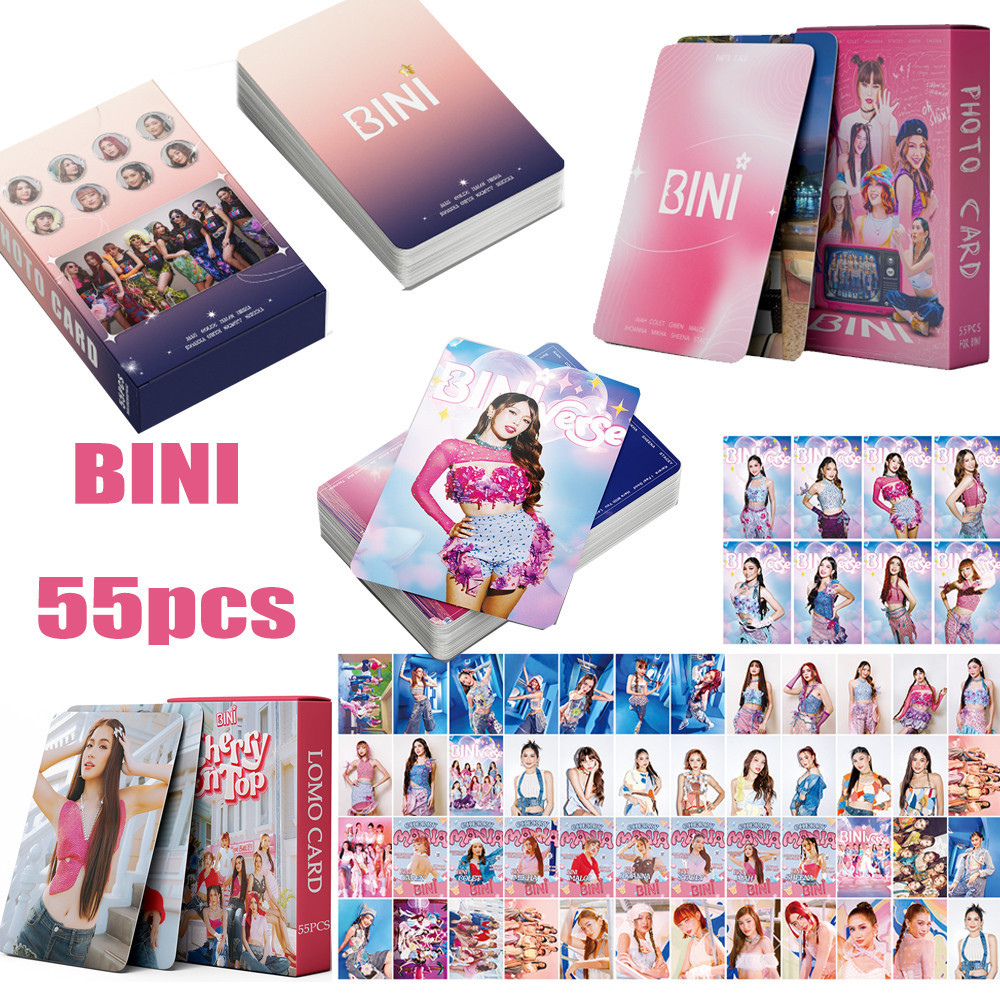 Bini Lomo Cards 55 Pcs Bini Talaarawan Laser Card Idol Collection ...