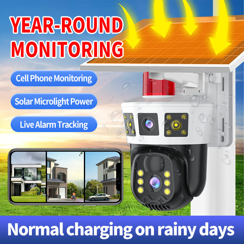 V360 cctv solar camera 4G sim card 8Mp 4K Outdoor Wifi Wireless Human ...