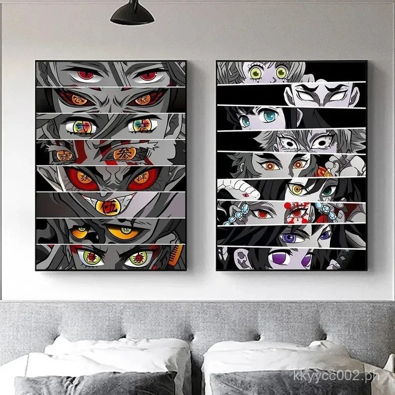 Anime Eyes Demon Slayer Kimetsu No Yaiba Poster Wall Art Print Hashira ...