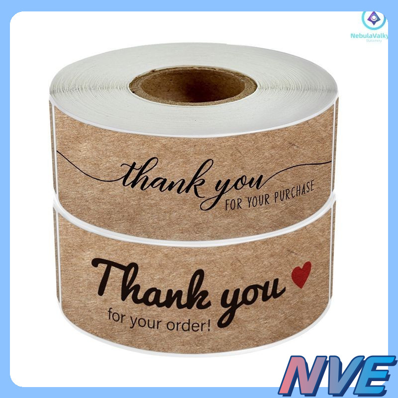 NVE 100 pcs of self-adhesive label sealing packaging label Thank you ...
