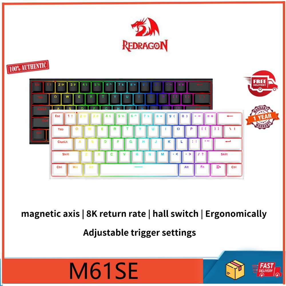 REDRAGON M61 SE wired magnetic axis mechanical keyboard, 8K return rate ...