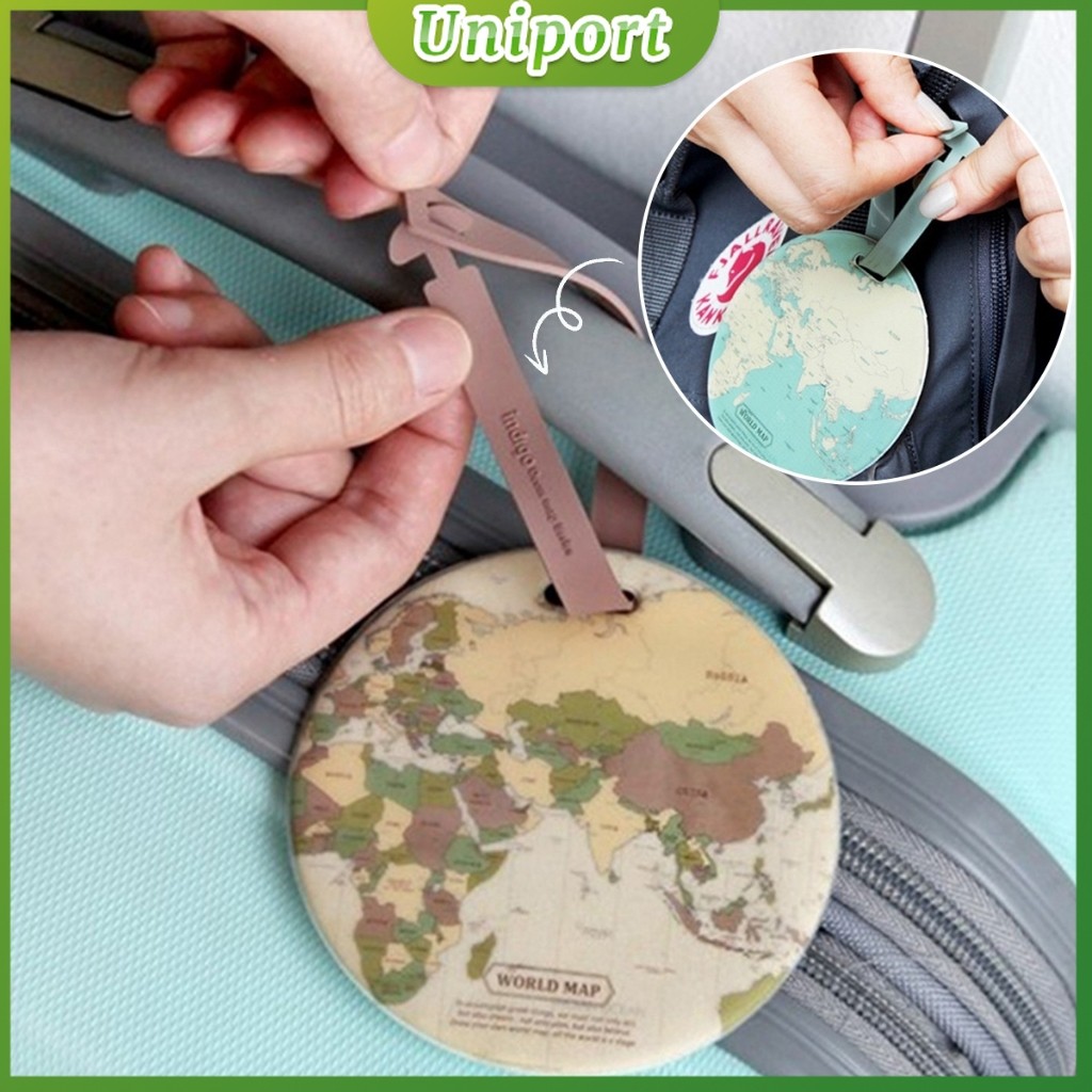 UNI ID Name Aeroplane Baggage Labels Luggage Tags Fashion Map Design ...