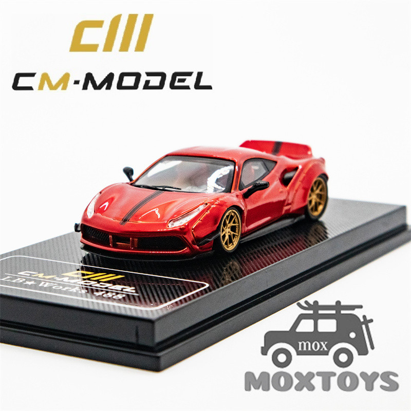 CM MODEL 1:64 LBWK 488 Widebody Metallic red Diecast Model Car | Shopee ...