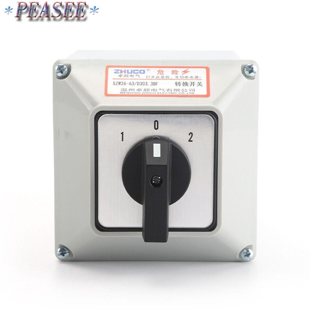[PEASEE] Rotary Changeover Switch, SZW26-63/D303.3BF 660V Universal Selector Switch, 12 ...