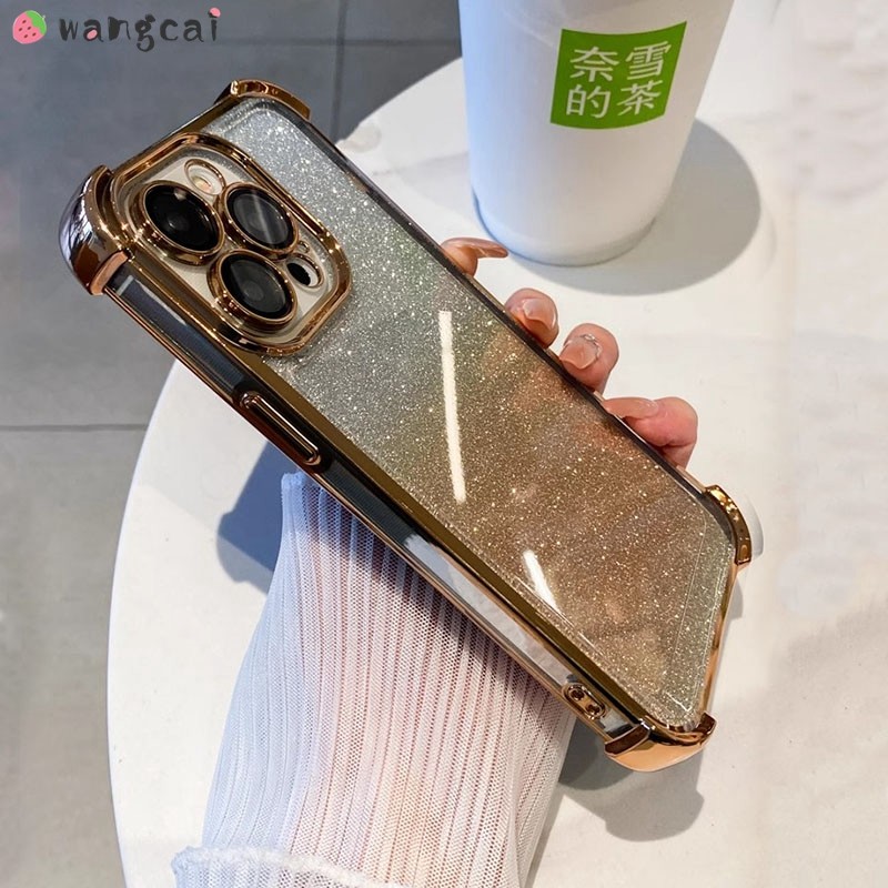 For itel A70 itelA70 Phone Case Dual Use Plating Gradient Shiny Shining ...