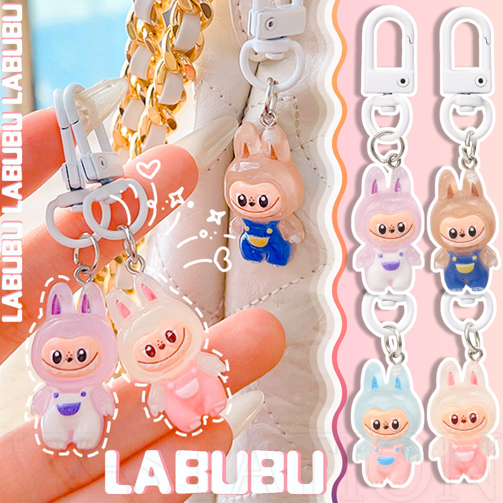 Cartoon Labubu Keychain - Mini Resin Pendant - Sweet, Cute, 3D ...