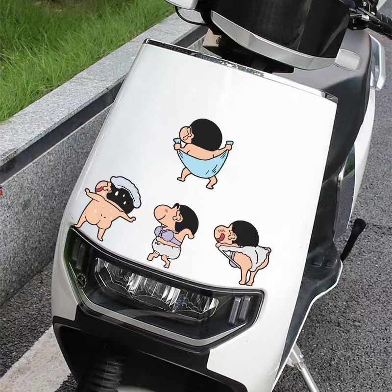 Sglink Crayon Shin-Chan Cartoon Fun Car Sticker Electric Motorcycle ...