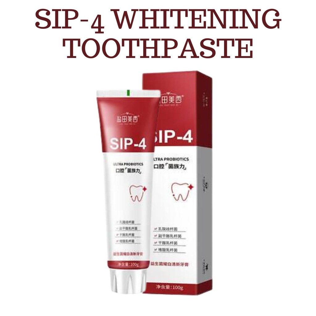 SIP-4 Whitening Teeth Toothpaste Remove Tartar Buildup Tooth Stain ...