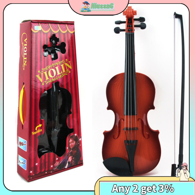 HUS Kids Simulated Violin Toys Realistic Violin With Adjustable String ...