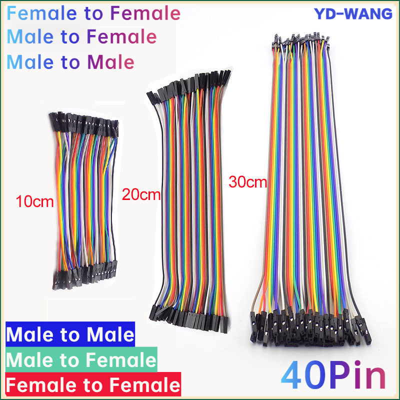 40 pin cable DuPont jumper DuPont 10CM 20CM 30CM female to female+male ...