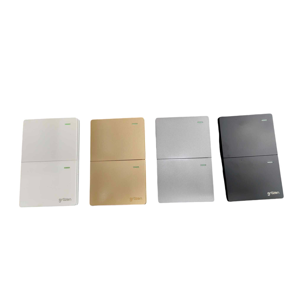 Grazen 2 Gang 3 Way Switch 16A 220V w/ Plate Cover Available Black ...