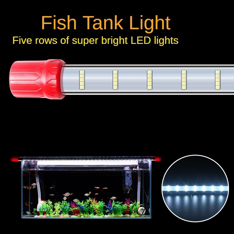 Led Fish Tank Light Aquarium Lighting Light Pure White Grass Tank Light ...