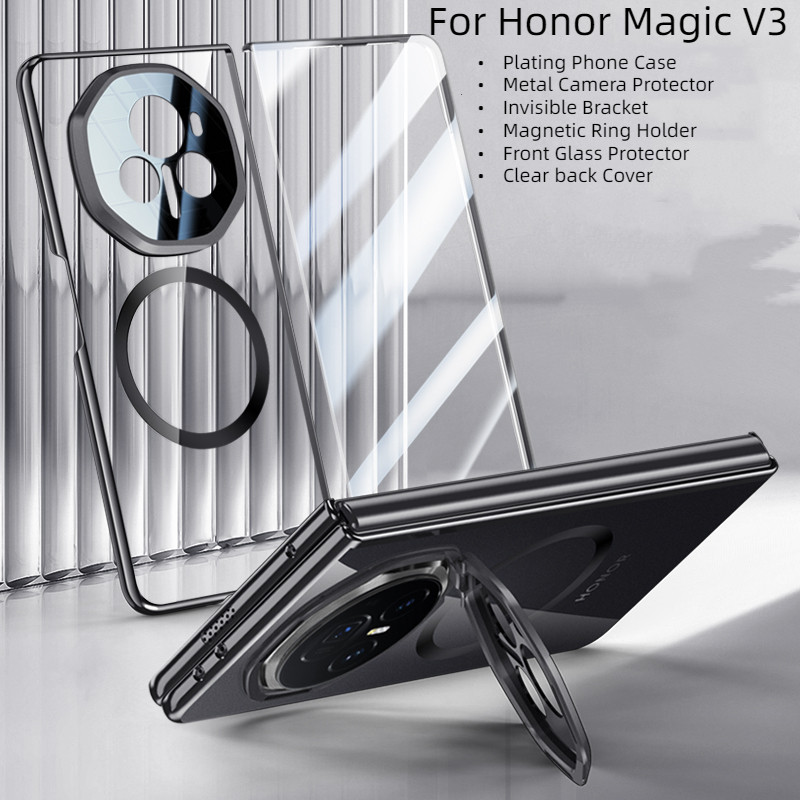MagicV3 Case High Clear&Anti-Spy Front Tempered Glass Protector Bracket ...
