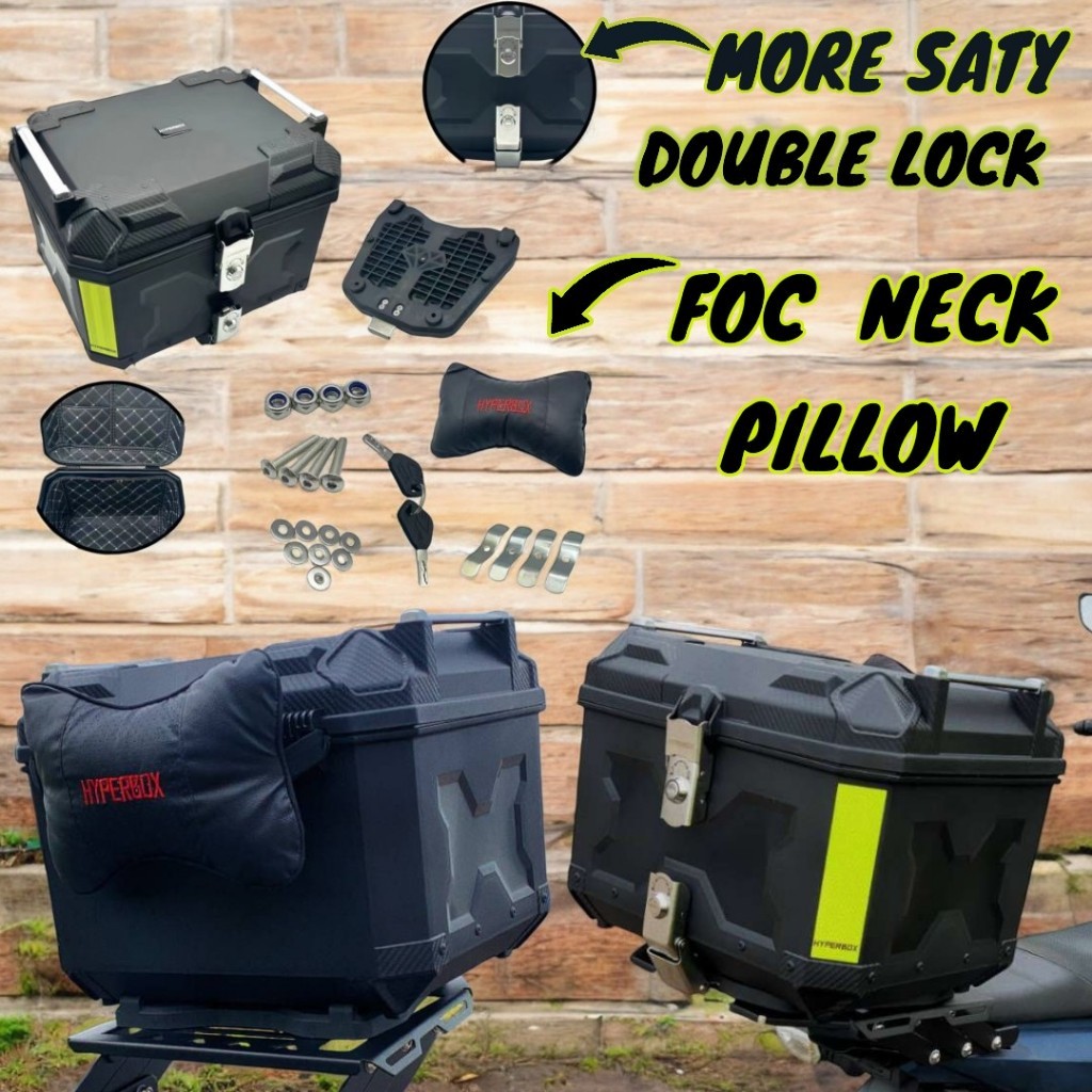 NMAX V1 V 2 Y15ZR Y16ZR LCV8 HYPERBOX DOUBLE LOCK 45LITRE RACK JB STYLE ...